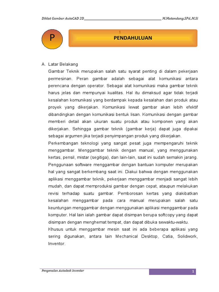 Modul Pengenalan Autodesk Inventor | PDF