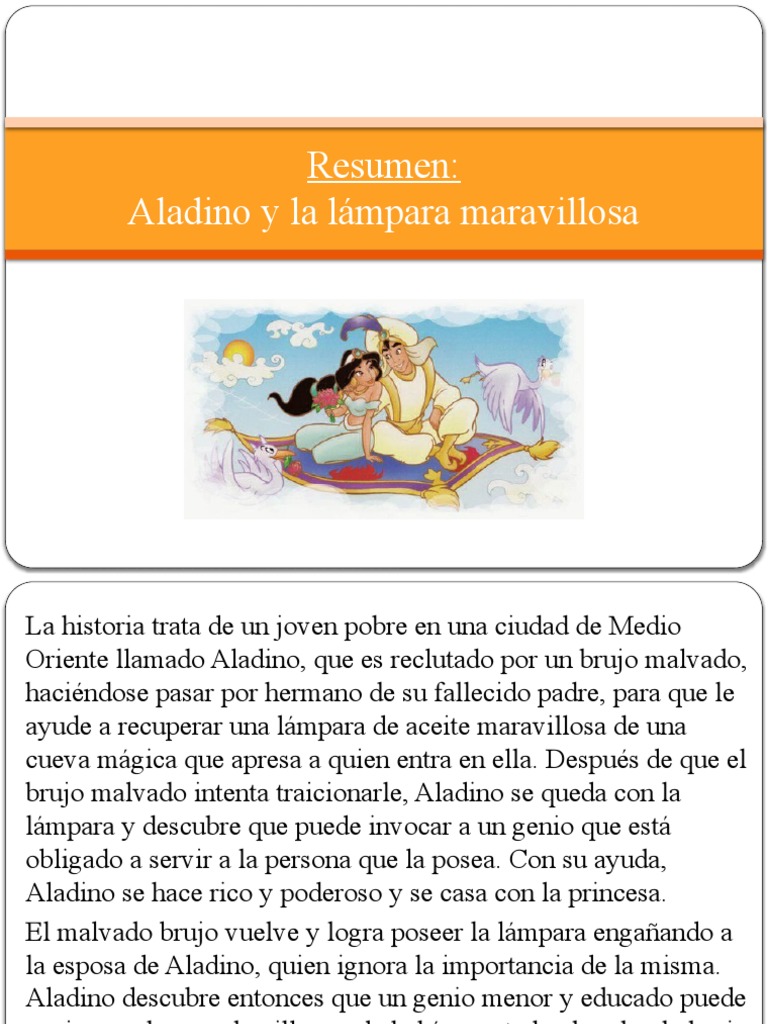 Aladino y La Lampara Maravillosa | PDF | Genios