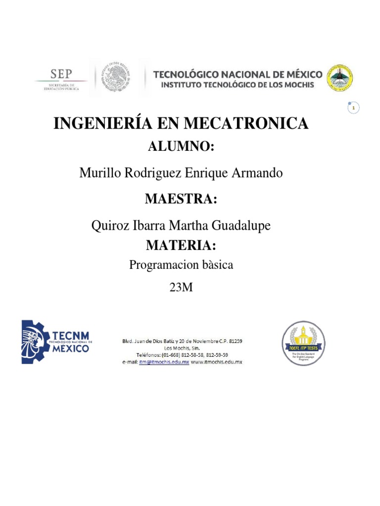 Antologia U1 | PDF | Programación | Programa de computadora
