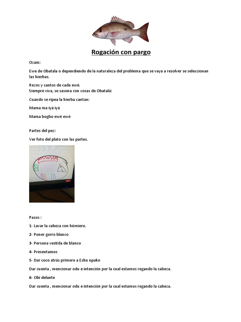 Rogación de Cabeza con Pargo | PDF | Religión y espiritualidad