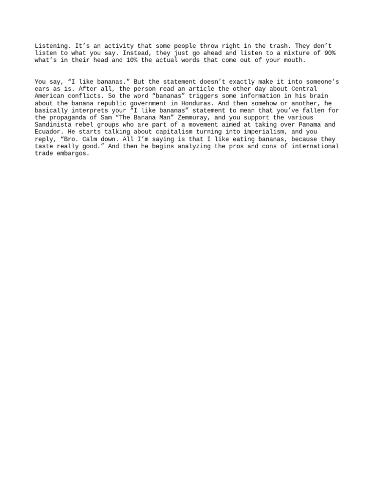Listening | PDF | Politics | Social Science