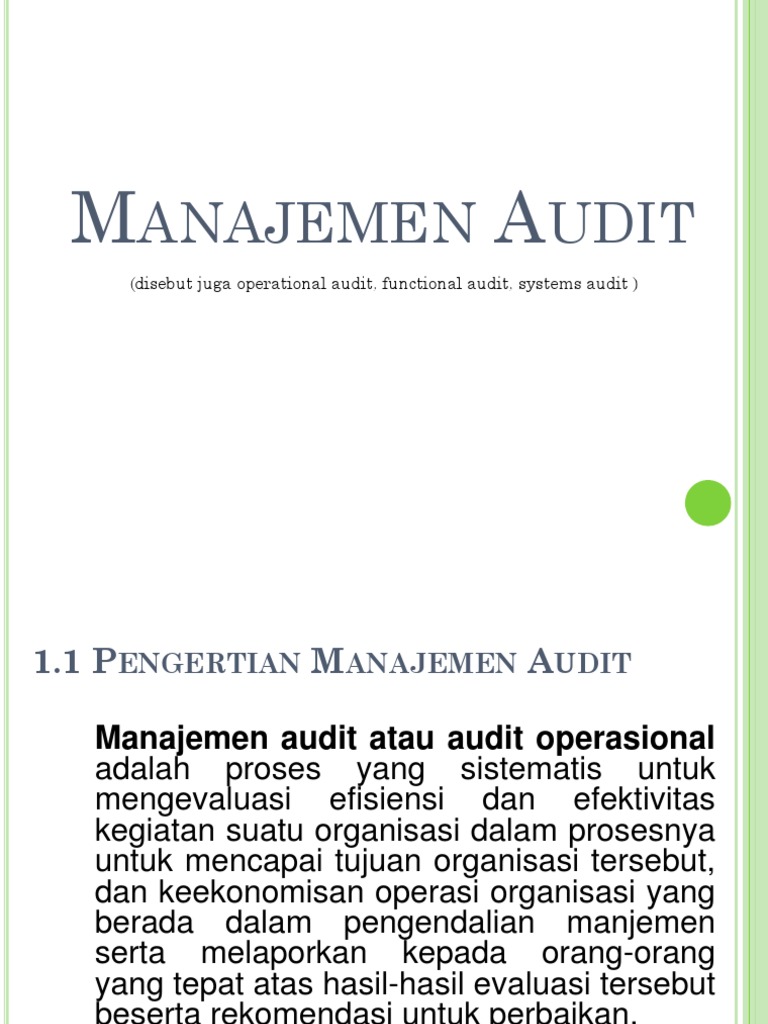 Panduan Manajemen Audit | PDF | Pengelolaan Keuangan & Uang