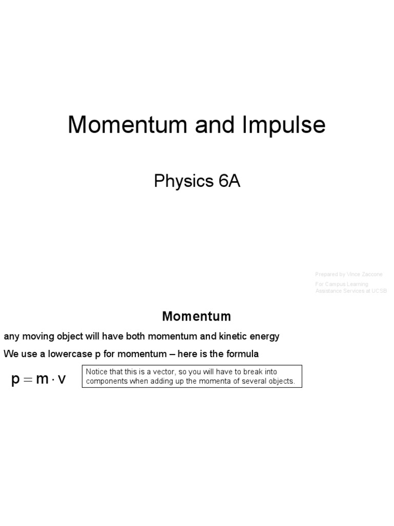 Physics Momentum & Impulse Guide | PDF | Momentum | Collision