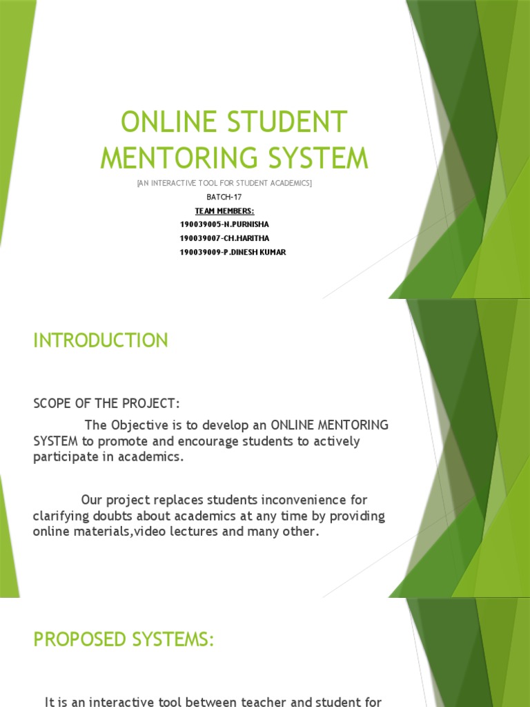 Online Student Mentoring System | PDF | Software Engineering | Software ...