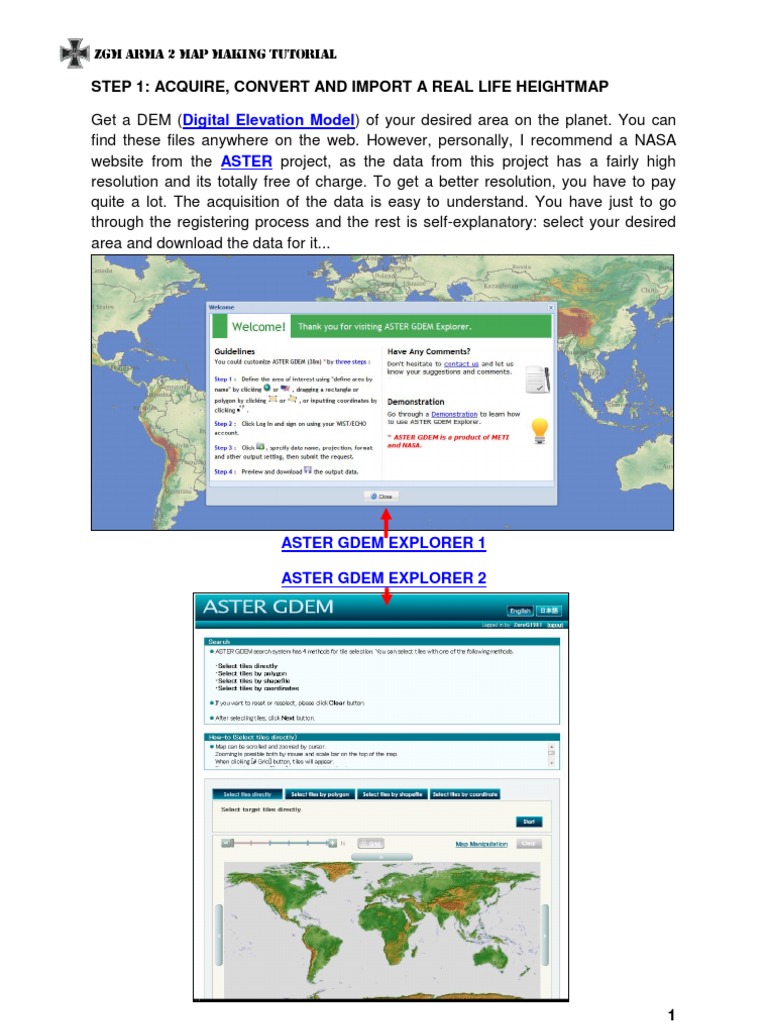 Zgm Arma 2 Map Making Tutorial Part 1 2 Pdf Adobe Photoshop Map