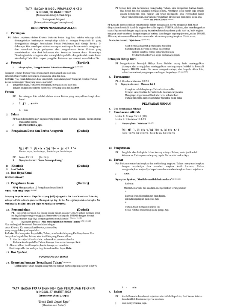 Prapaskah Ke 3 | PDF