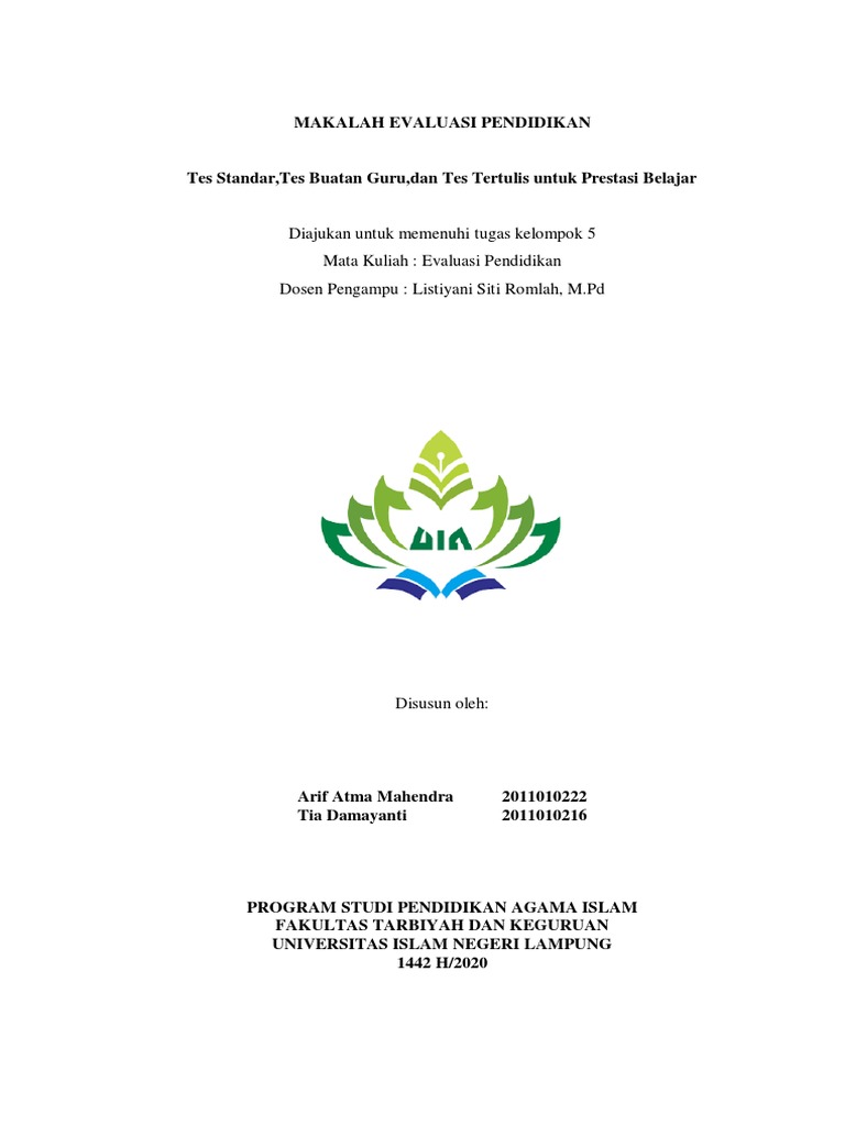 Makalah Evaluasi Pendidikan Kelompok 5 | PDF