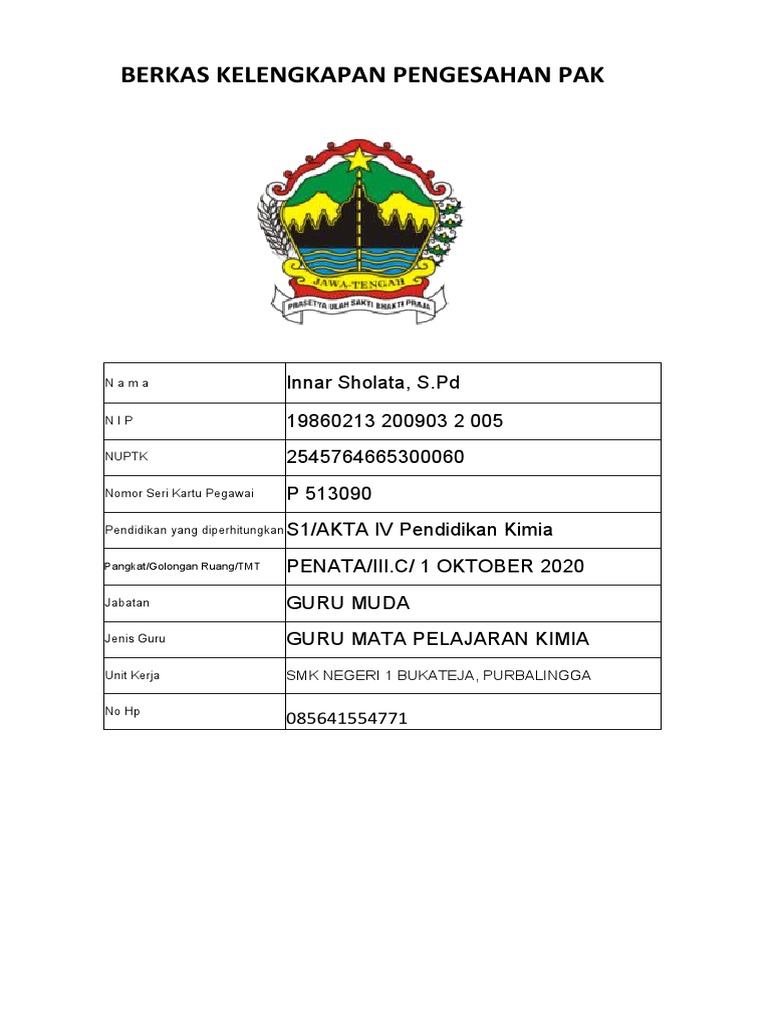 Cover Berkas Kelengkapan | PDF