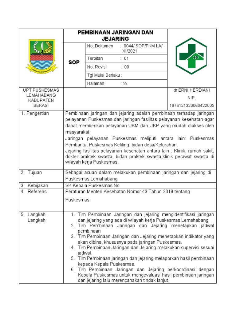 Sop Jaring Jejaring Fix | PDF