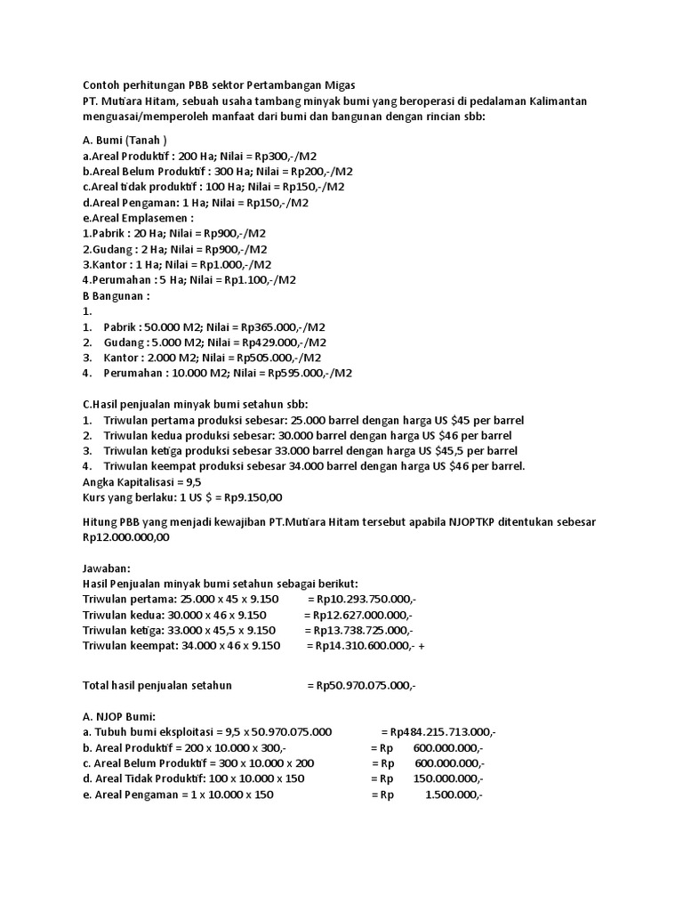 Soal PBB Pertambangan | PDF