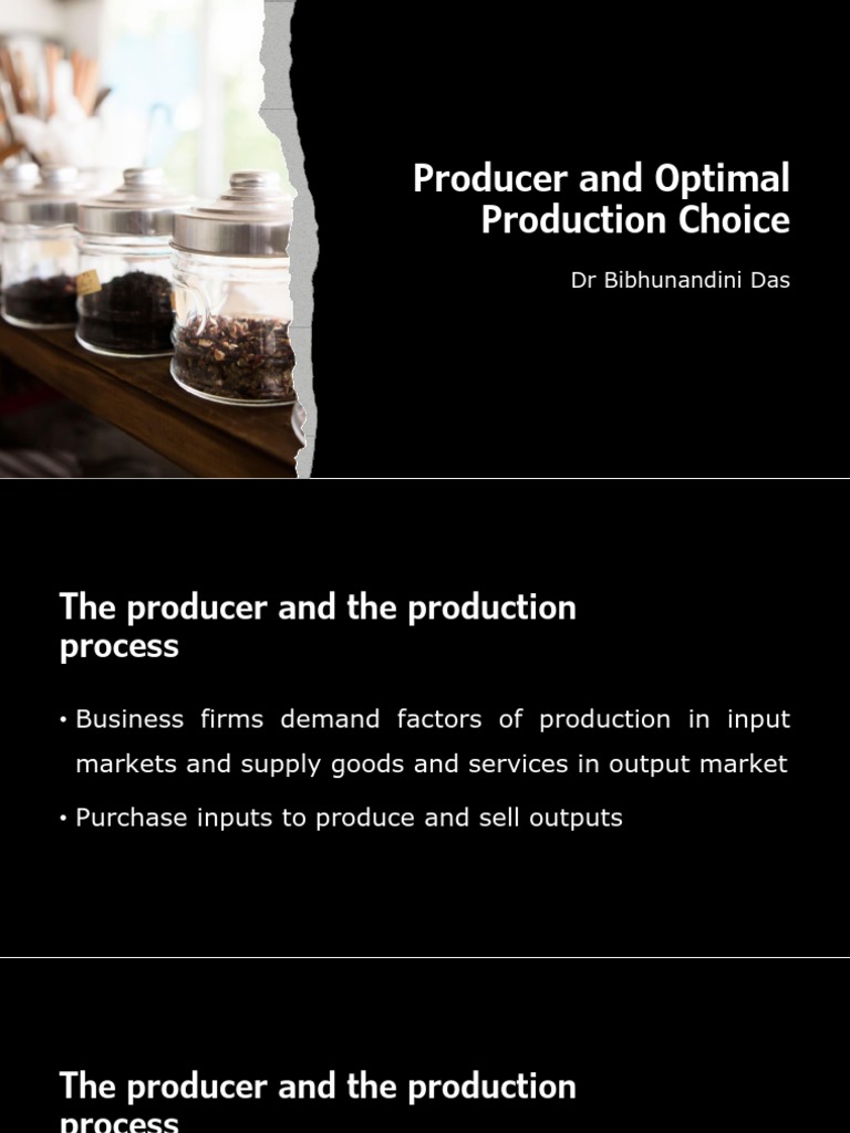 Producer and Optimal Production Choices | PDF | Production Function ...