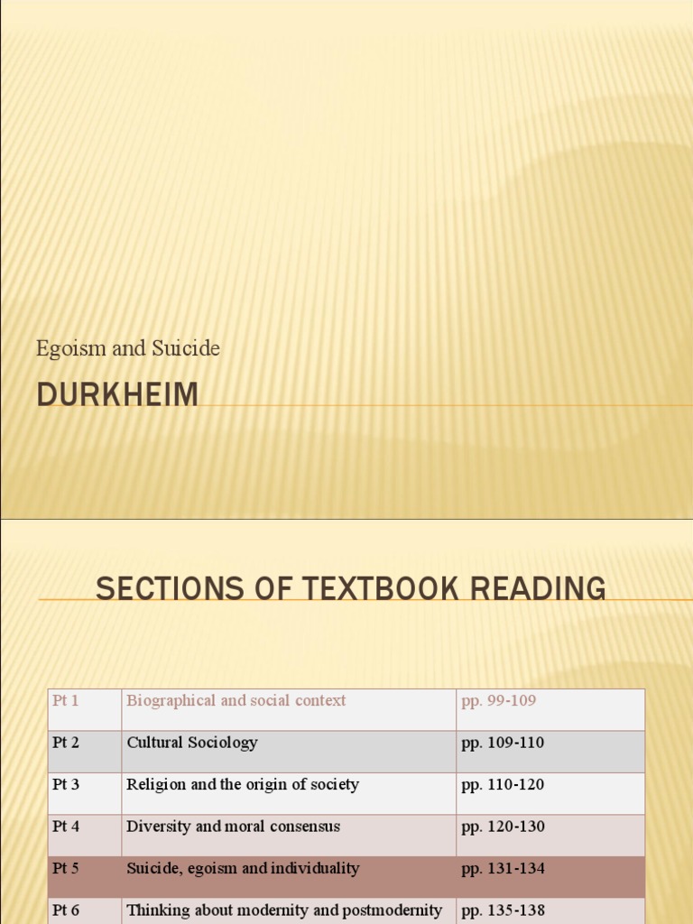 Durkheim Suicide | PDF | Émile Durkheim | Sociology