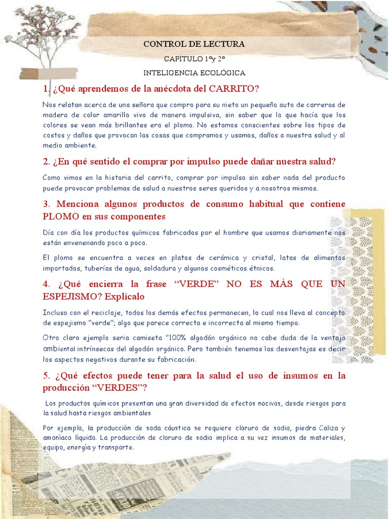 Control de Lectura 1 | PDF