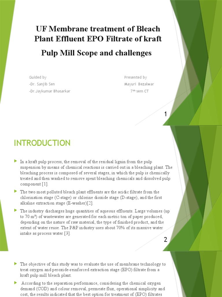 SEMINAR PPT (Mayuri CT) Membrane Treatment | Download Free PDF ...