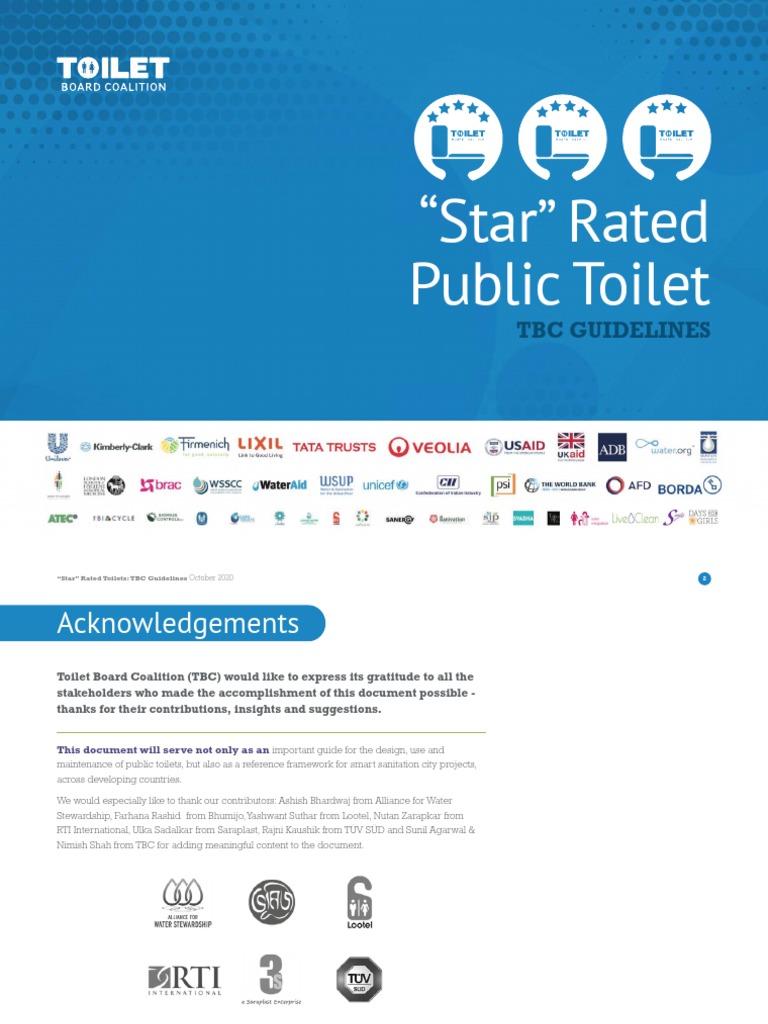 Star Rated Public Toilet Guidelines | PDF | Public Toilet | Sanitation