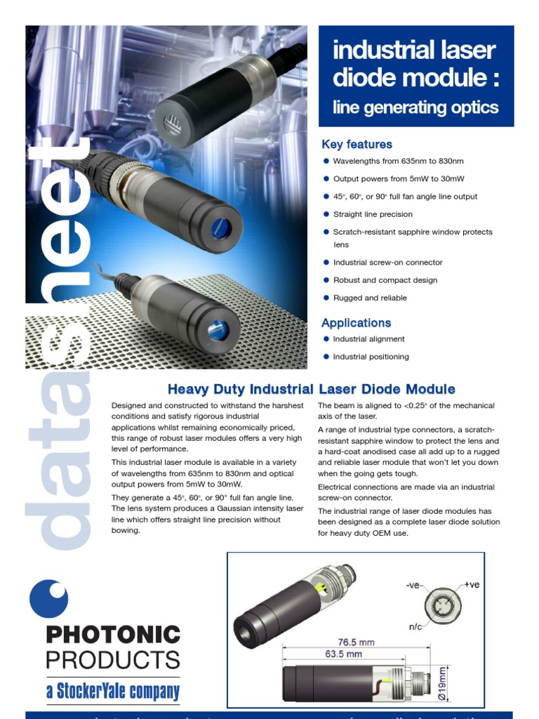 Photonic Products Industrial Laser Modules | PDF | Laser | Laser Diode