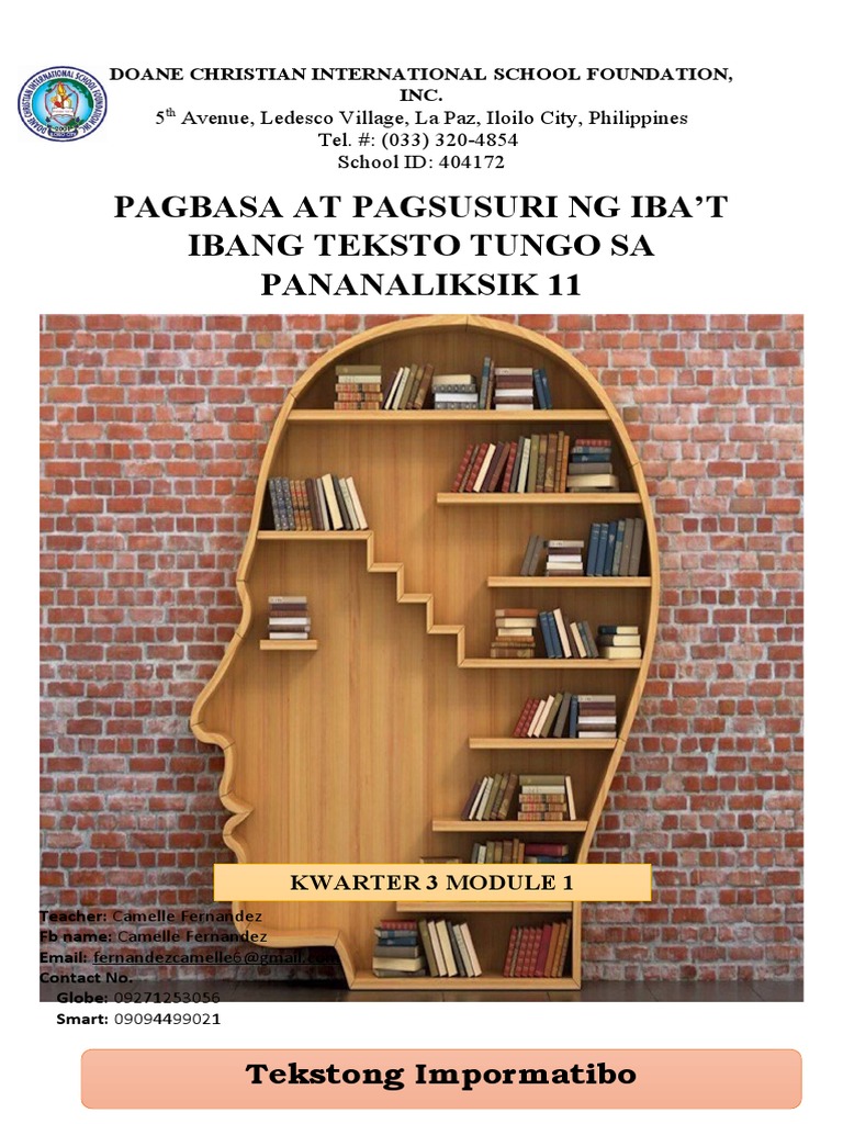 Kwarter 3 Modyul 1 Grade 11 Pagbasa at Pagsusuri | PDF