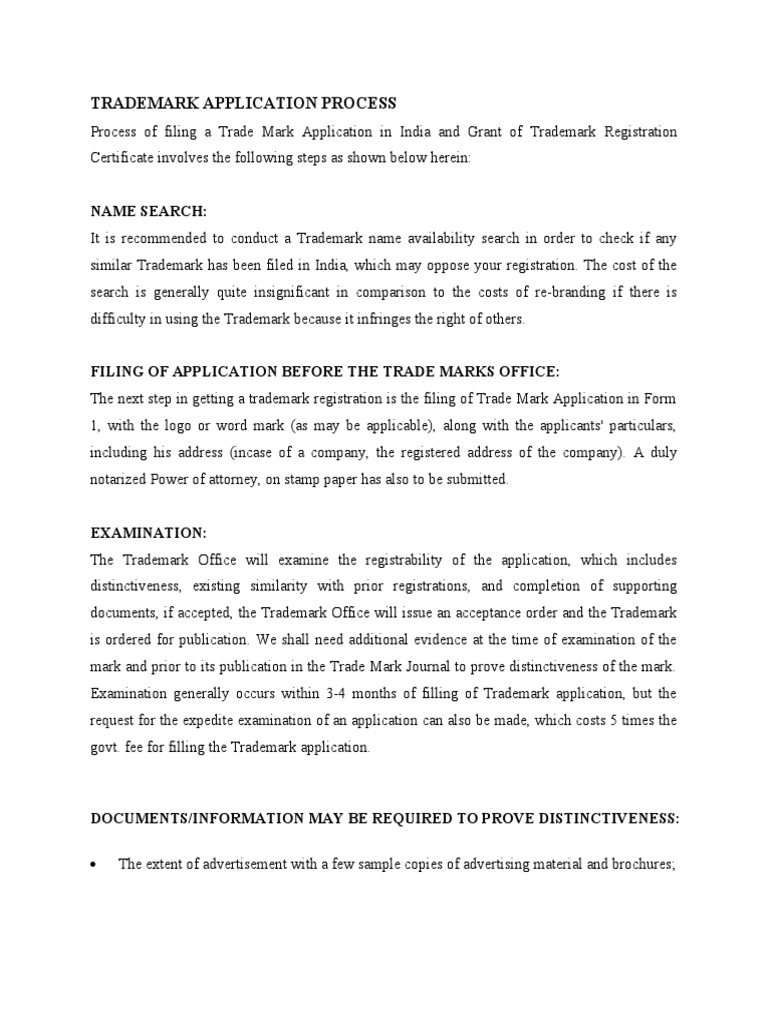 Trademark Application Process | PDF | Trademark | Government