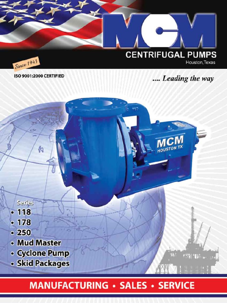 Catalog O'drill MCM CENTRIFUGAL PUMP-pages-1-2,4,7-8,40-41 | PDF