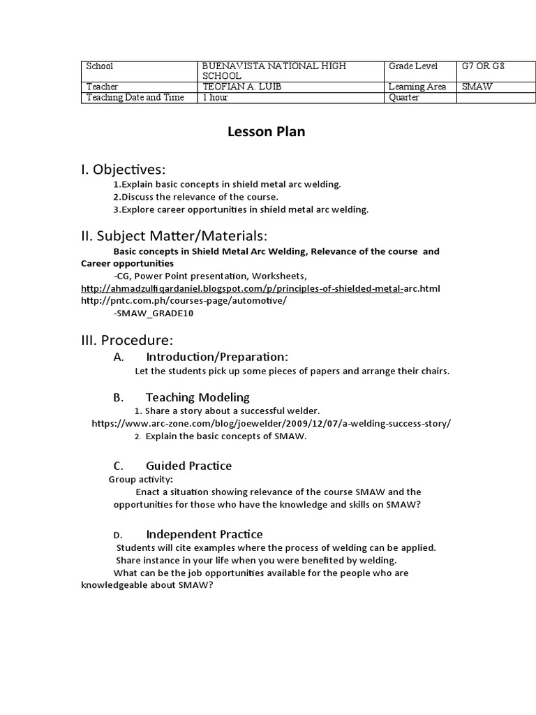 Lesson Plan For Explicit Approach | PDF