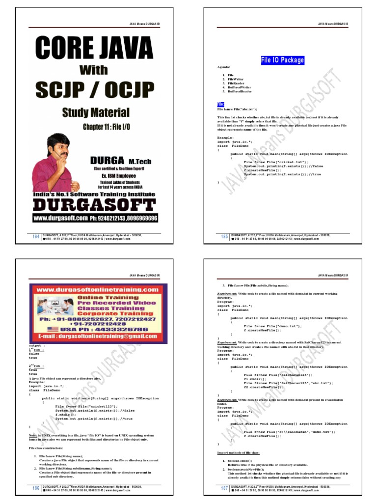 11.file IO Package | PDF | Programming | Constructor (Object Oriented ...