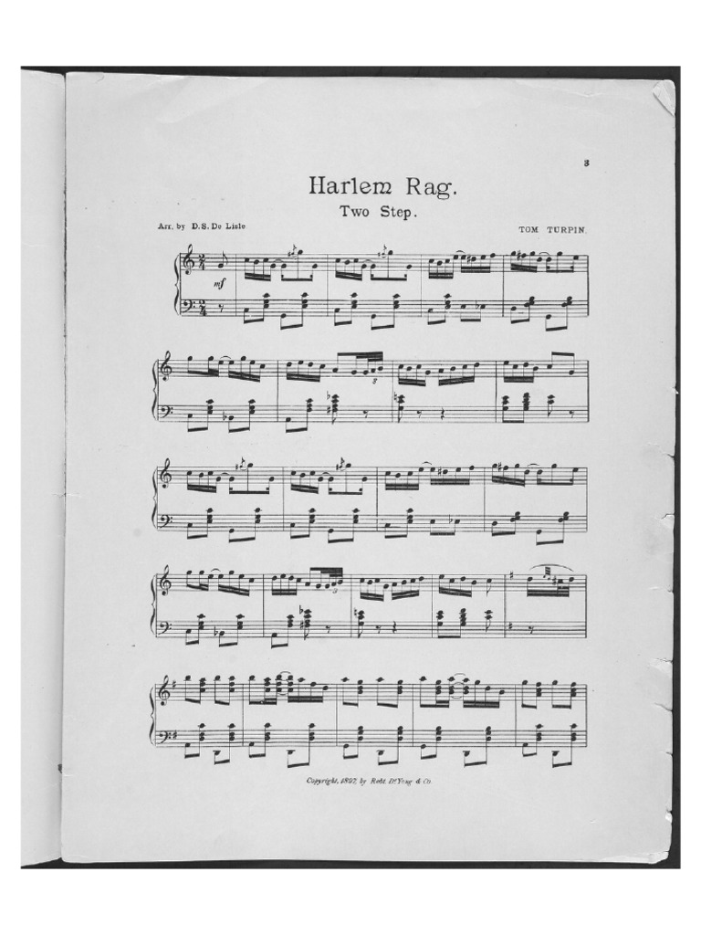 Tom Turpin - Harlem Rag | PDF