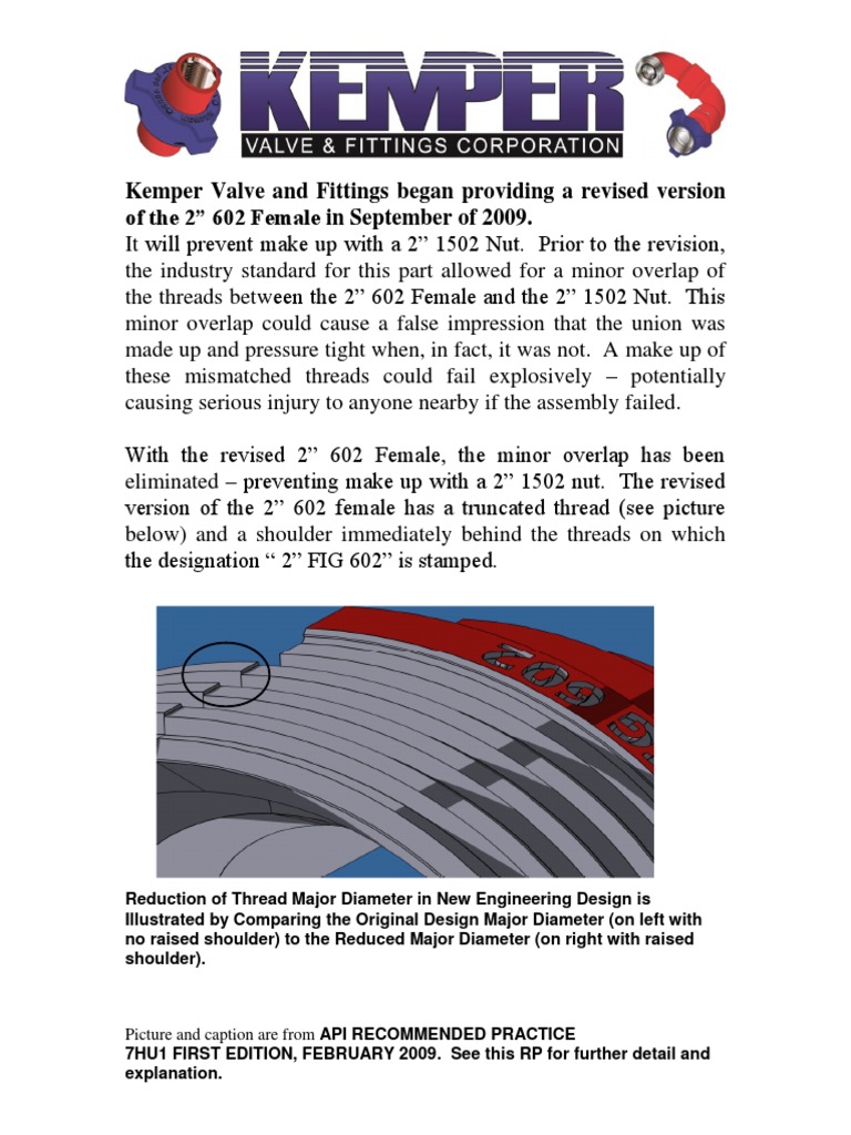 Kemper Valve and Fittings Began Providing A Revised Version of The 2 ...