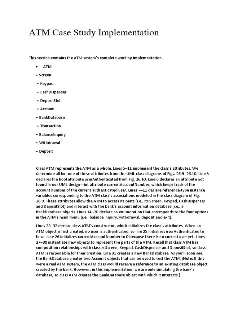 Atm System Implementation Guide Pdf Finance Money Management