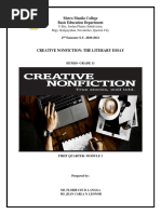 Creative Nonfiction - Quarter 1 Module 2 | PDF | Creative Nonfiction ...