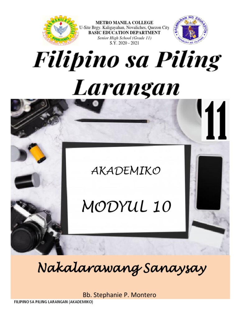 3z75z57ur Modyul 10 Filipino Sa Piling Larangan Akademiko Pictorial ...