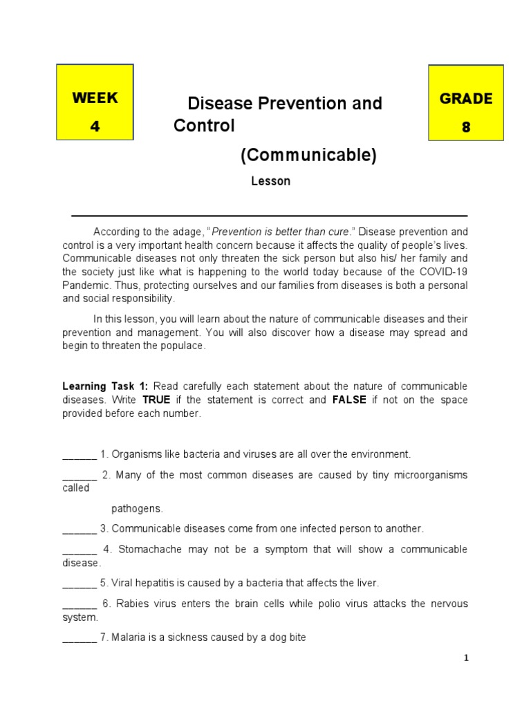 Understanding Communicable Diseases | PDF | Transmission (Medicine ...