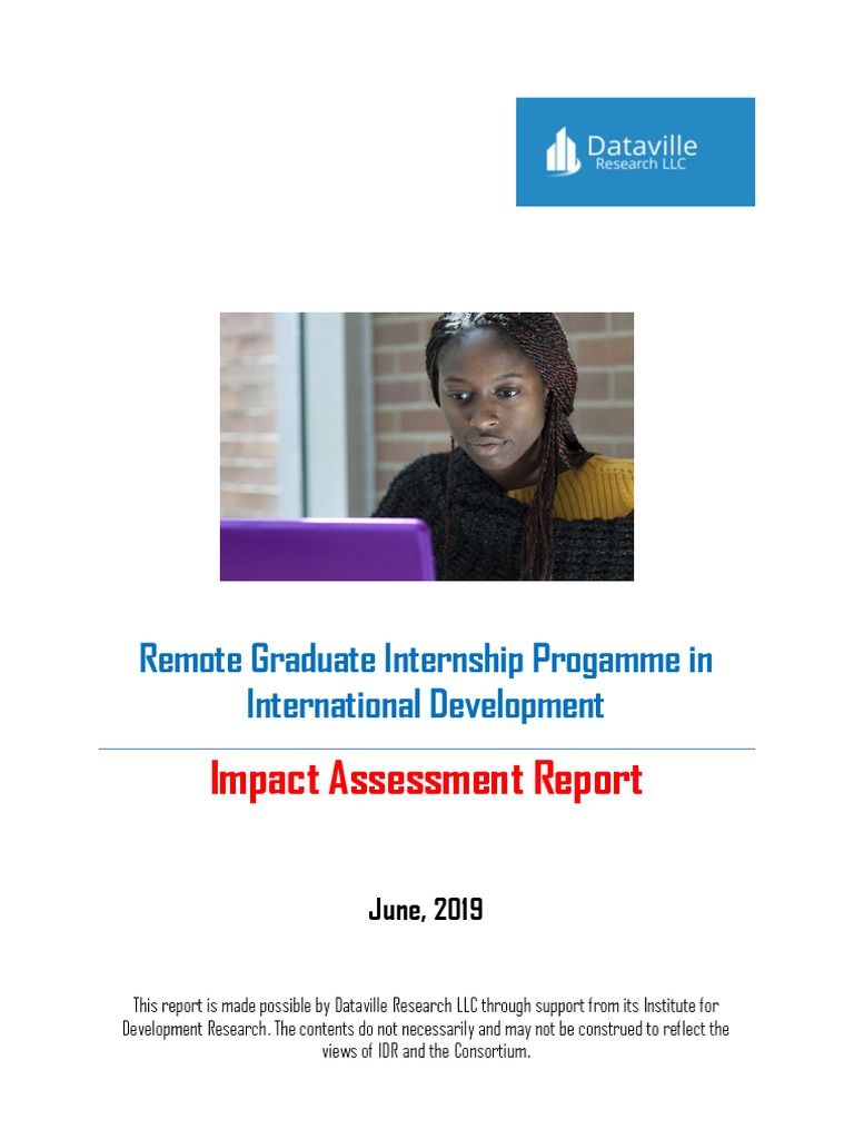 June 2019 Internship Impact Assessment Report | PDF | Job Hunting ...