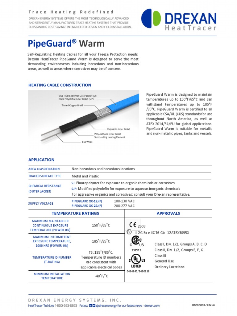 PipeGuard Warm - Rev6 | PDF | Electric Power | Electrical Equipment