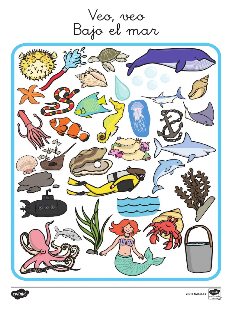 Es Au A 030 Veo Veo Bajo El Mar Ficha de Actividad | PDF