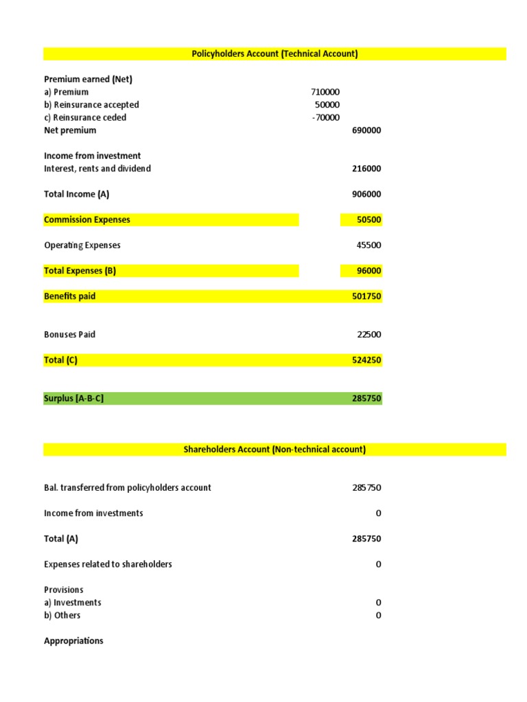 Insurance Statements Sec AFGH | PDF | Insurance | Dividend