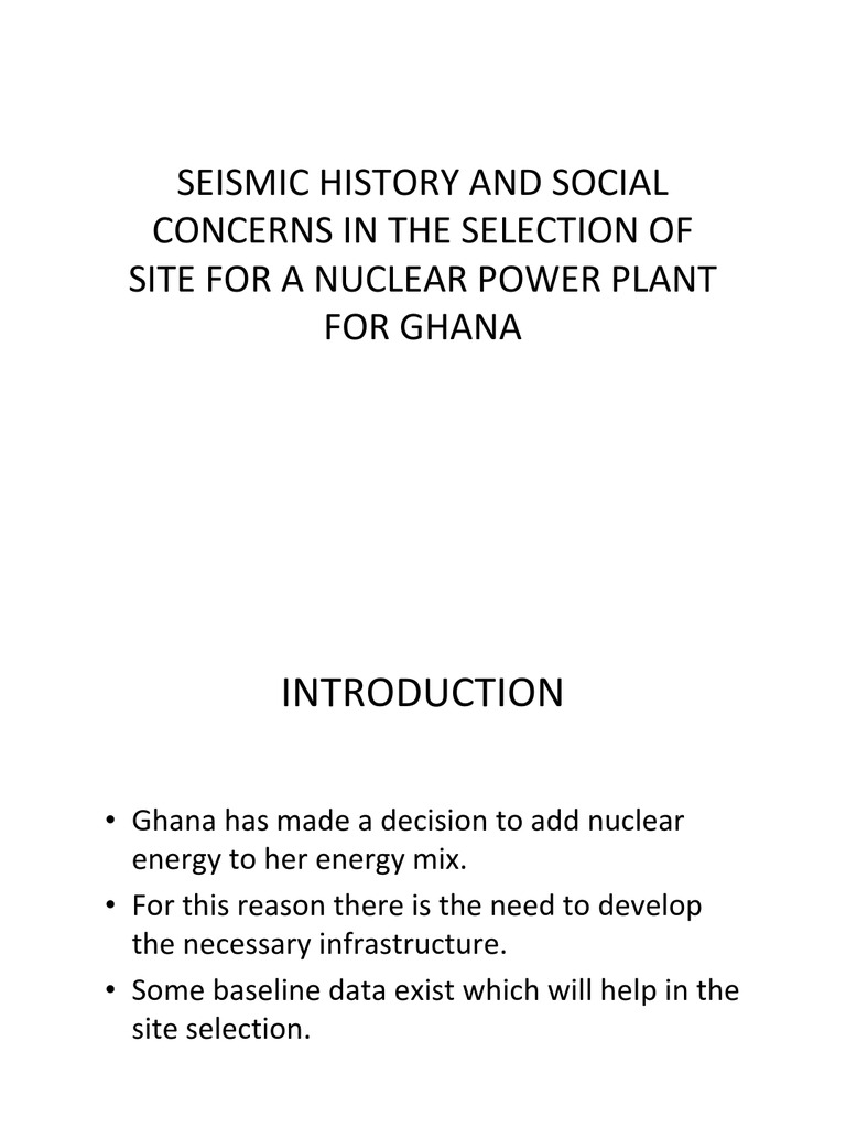 Ghana Seismic History | Download Free PDF | Ghana | Earthquakes