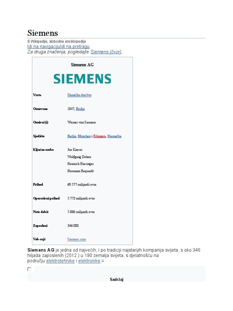 Siemens | PDF