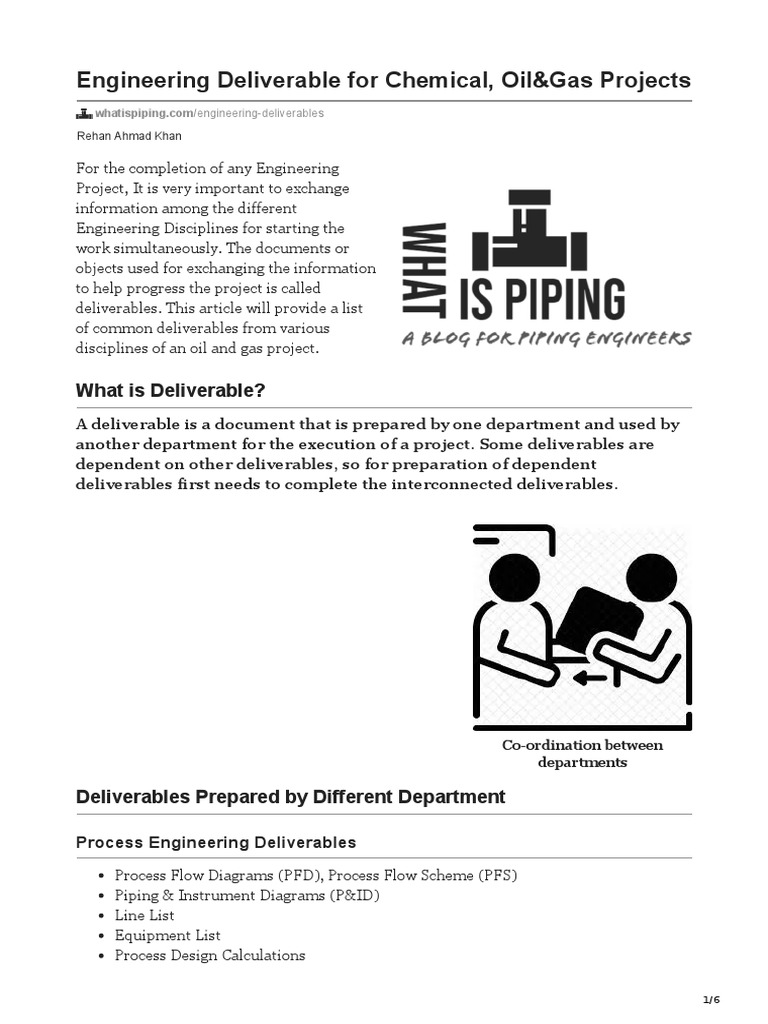 Essential Engineering Deliverables for Chemical, Oil, and Gas Projects ...