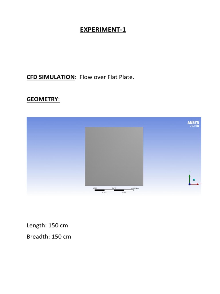 Experiment-1: CFD SIMULATION: Flow Over Flat Plate | PDF | Technology ...