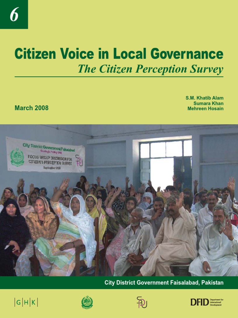 Citizen Perception Survey in Faisalabad | PDF | Governance | Accountability