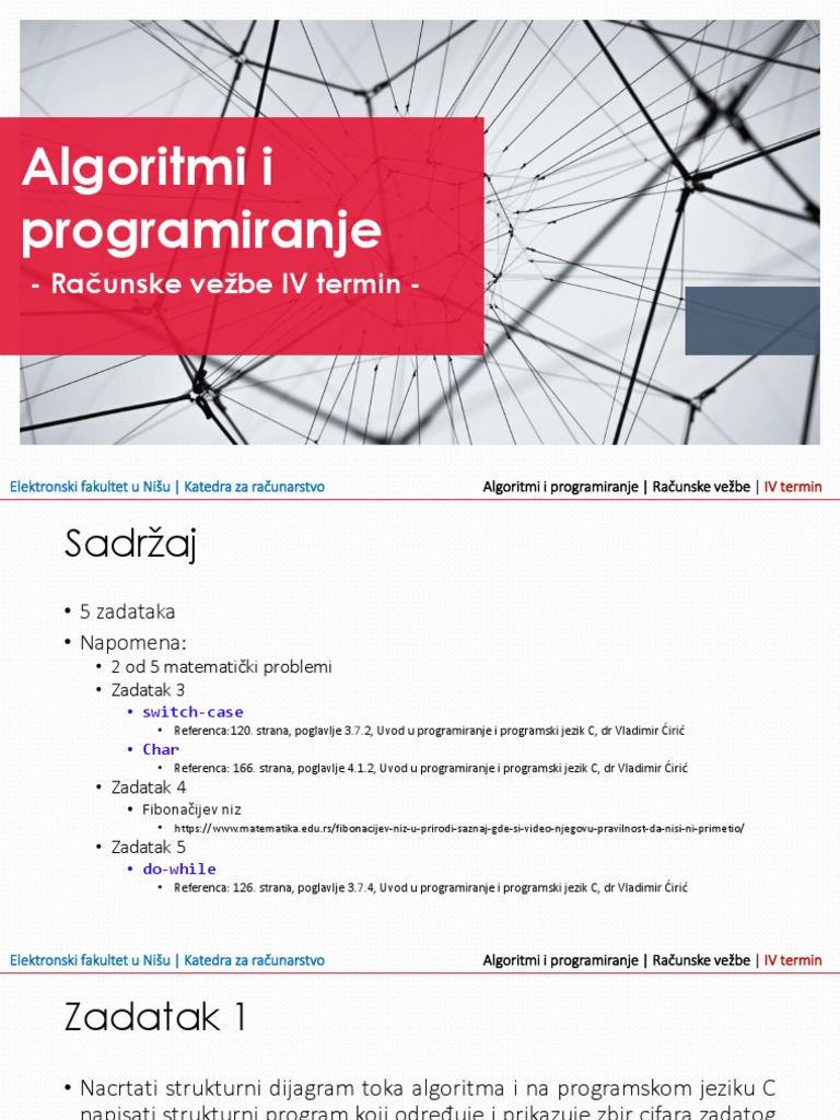 AiP Racunske Vezbe - Termin 4 | PDF