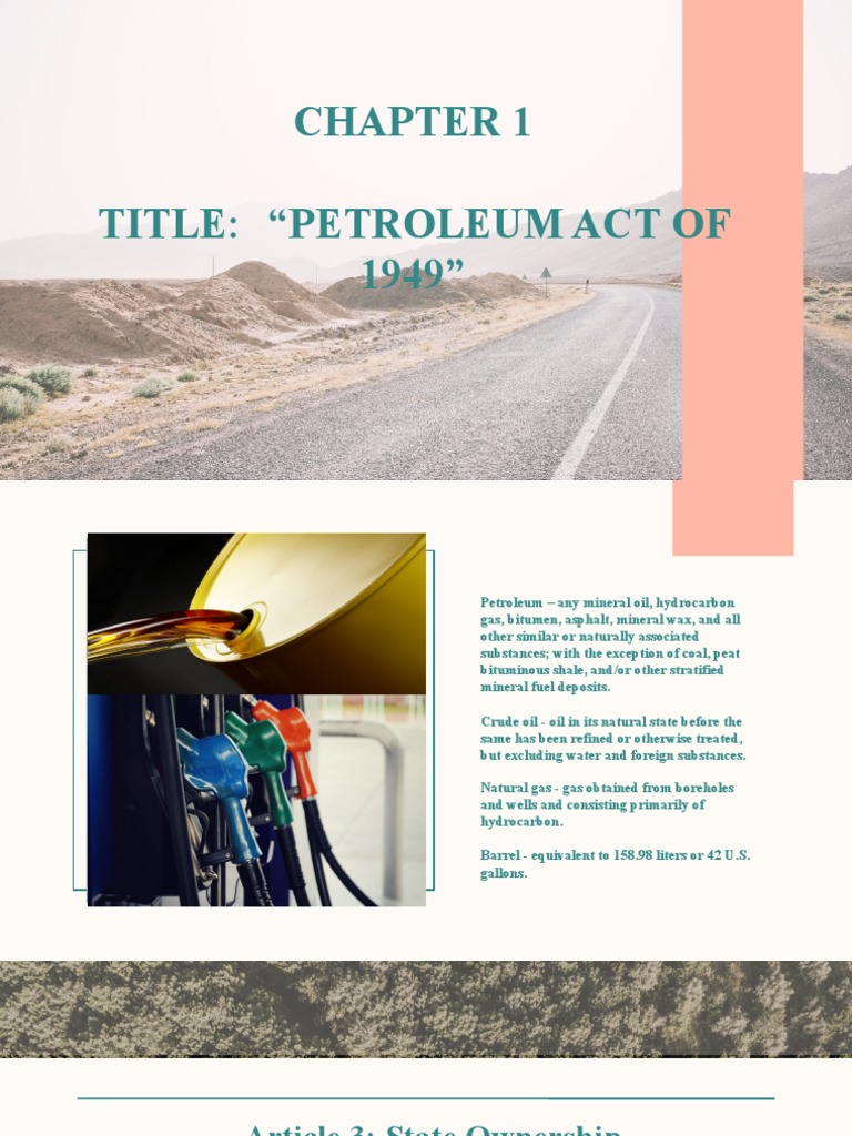 Title: "Petroleum Act of 1949" | PDF | Petroleum | Asphalt