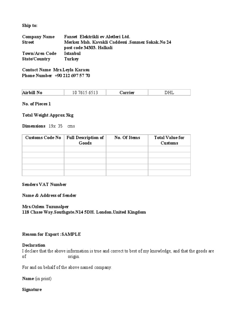 DHL Slip | PDF