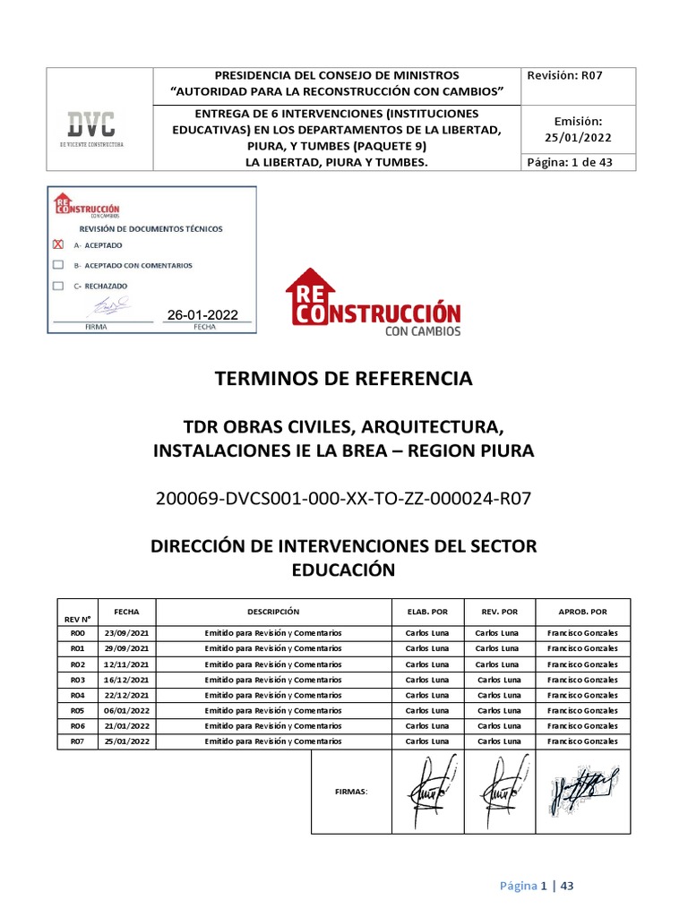 TDR 3000: Rehabilitación de Colegios | PDF | Fundación (Ingeniería ...