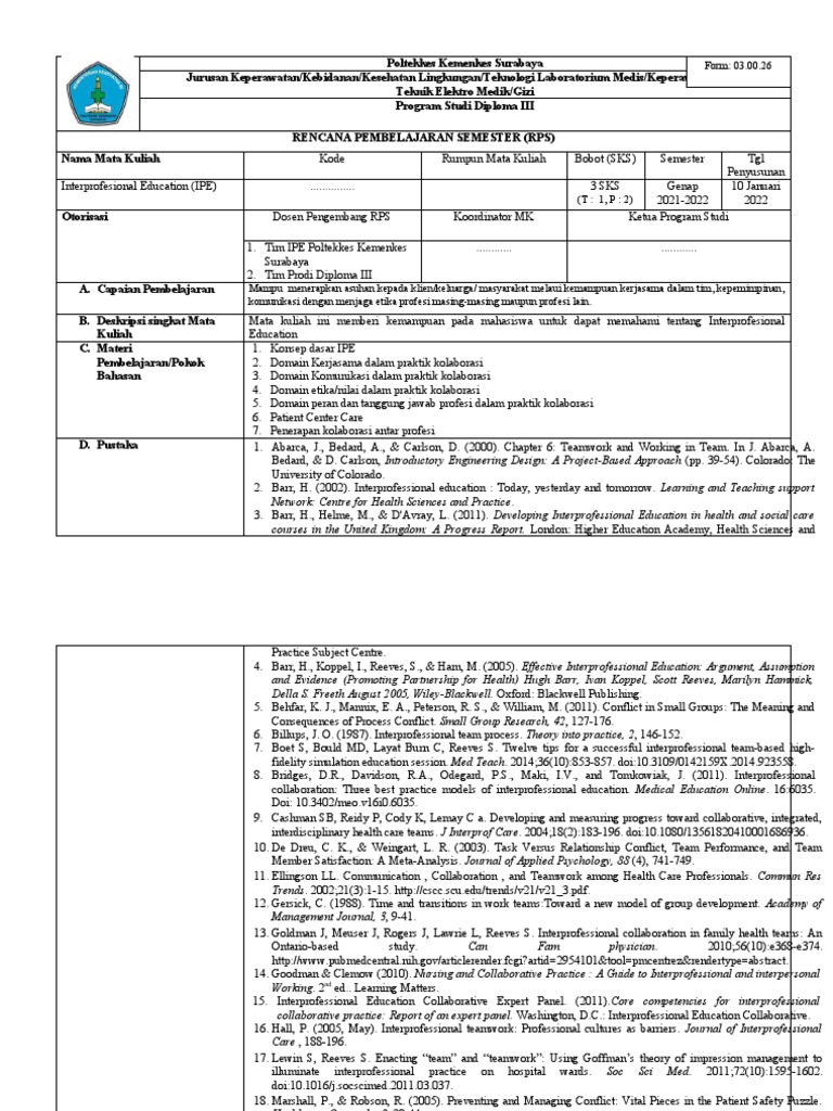 RPS Ipe D3 2021-2022 | PDF | Social Programs | Health Sciences