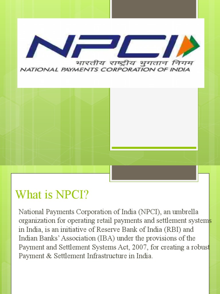 NPCI | PDF | Banking | Banking Technology