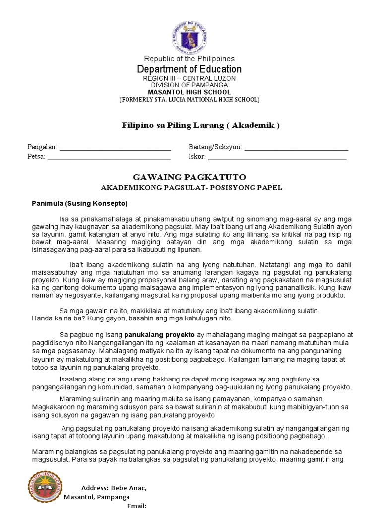 FSPL - Akademik LAS - Q1 | PDF