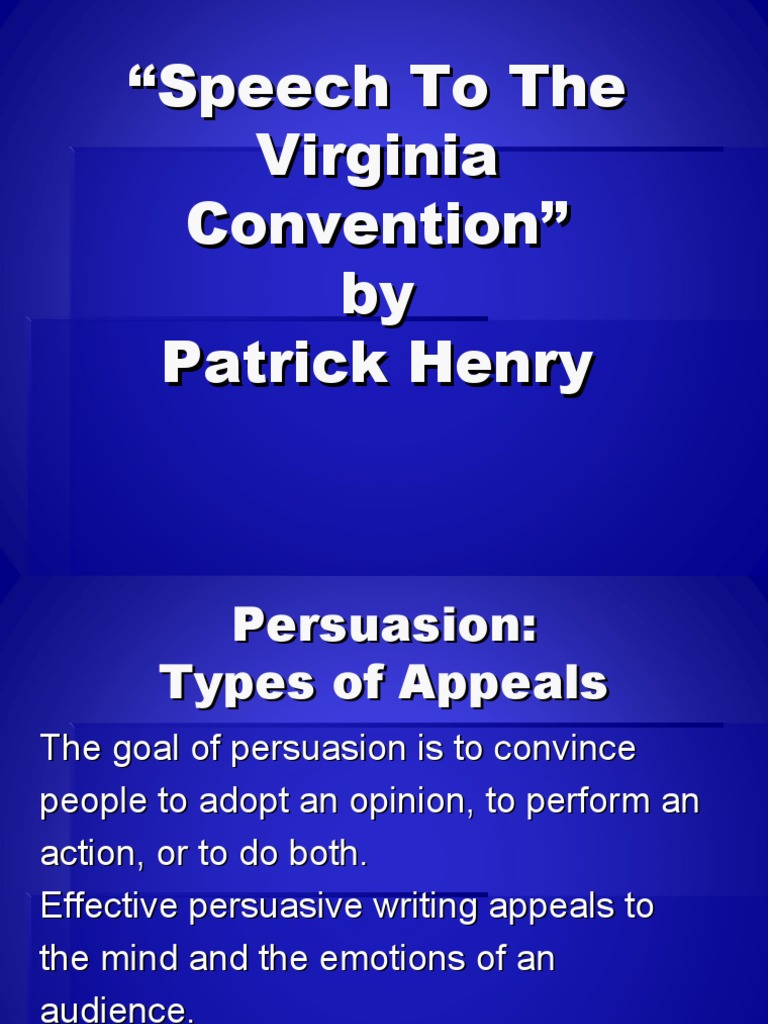 Patrick Henry's Persuasive Techniques | PDF | Persuasion | Judas Iscariot
