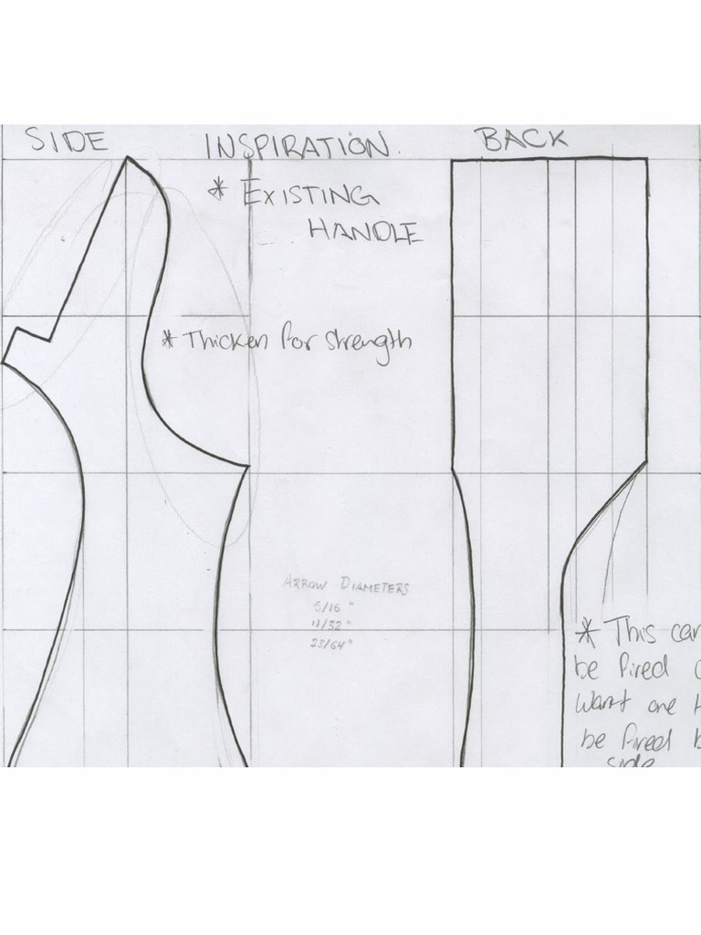 Bow Riser Template A4 Size | PDF