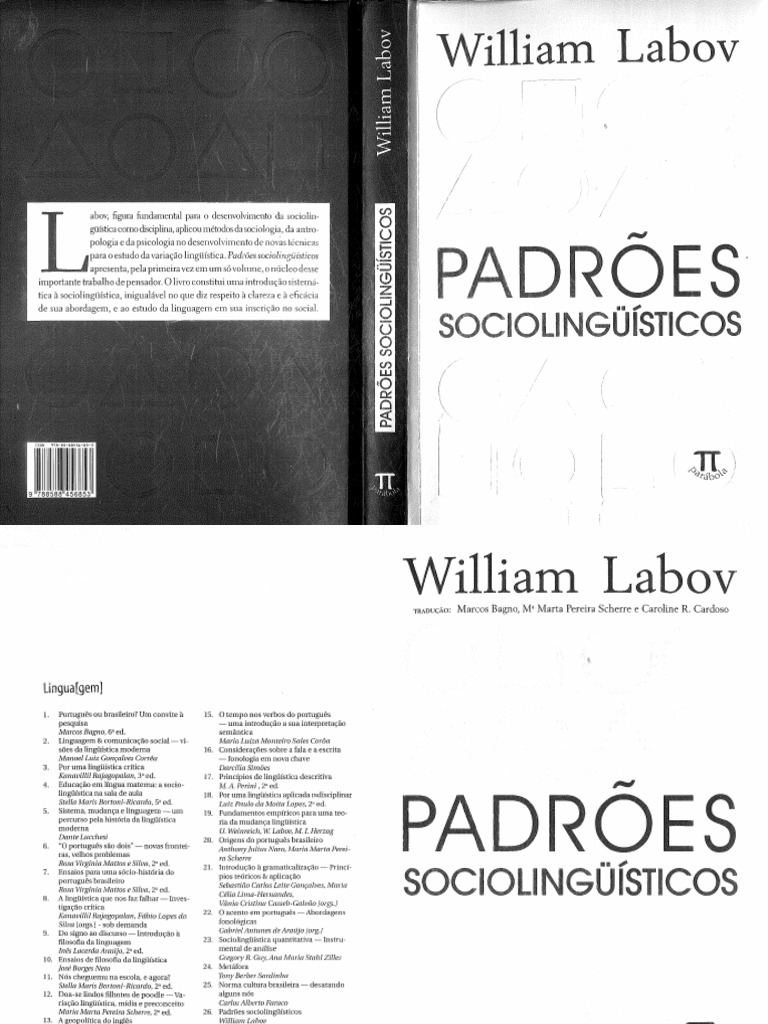 Padrões Sociolinguísticos by William Labov | PDF | Sociologia | Linguística